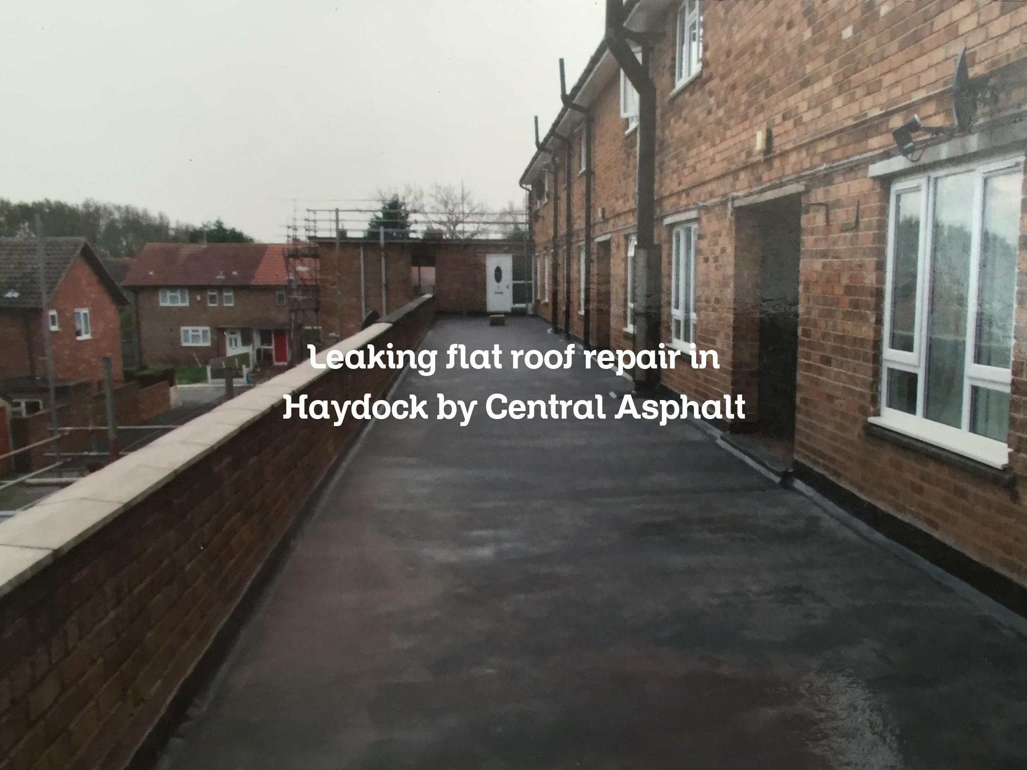 Leaking flat roof repair in Haydock by Central Asphalt | Asphalt ...